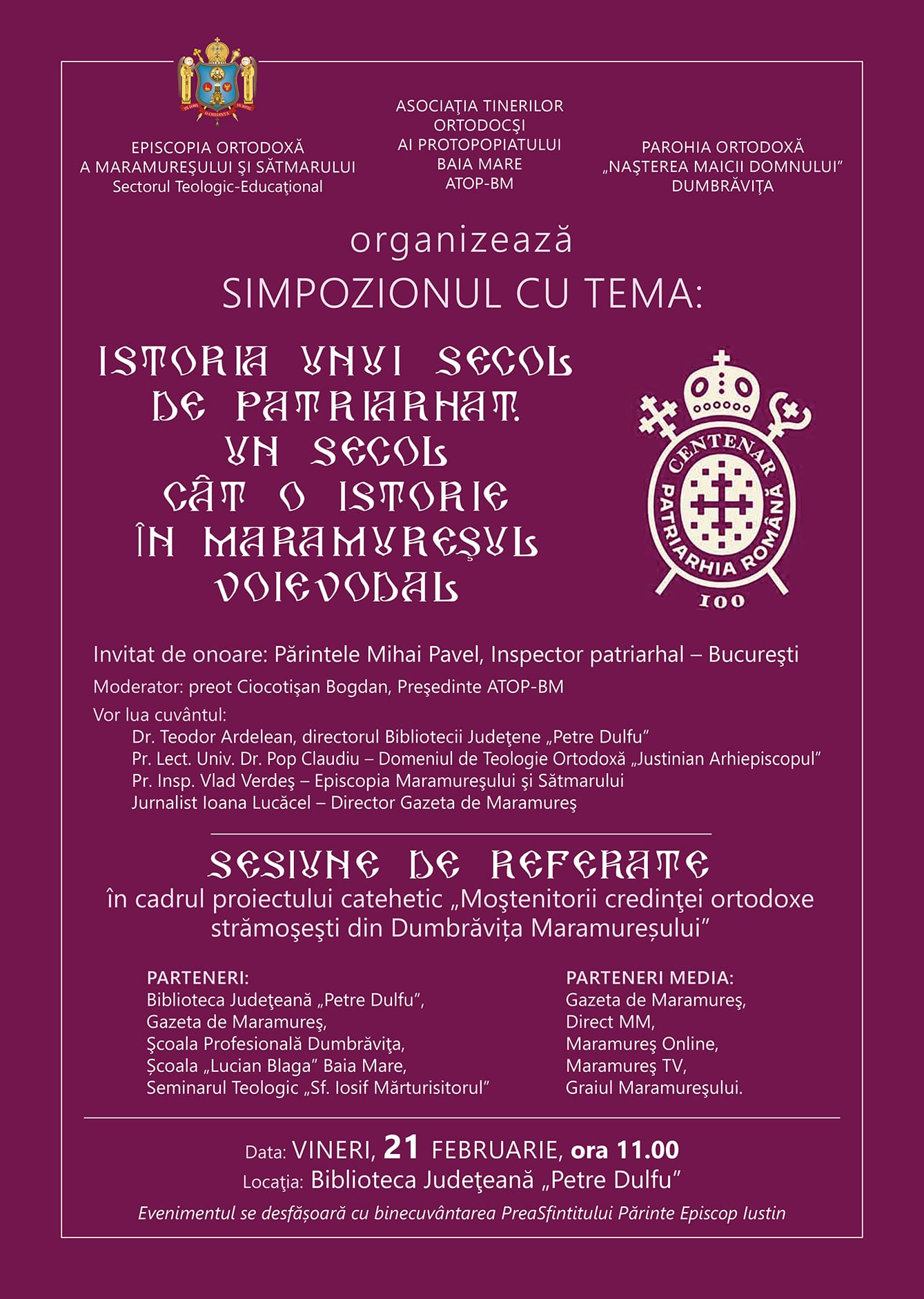 Simpozionul „Istoria unui secol de Patriarhat. Un secol cât o istorie ...
