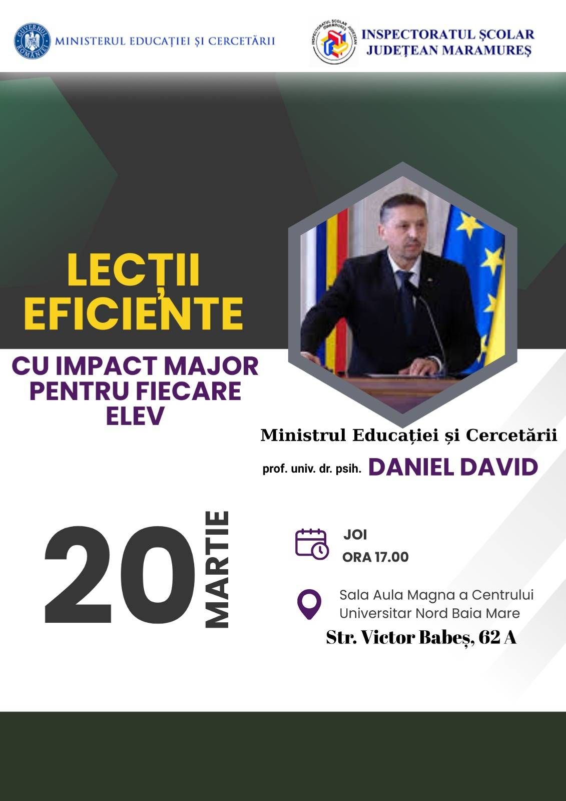 „Lecții eficiente cu impact major pentru fiecare elev” – cu prof. univ. dr. Daniel David ...